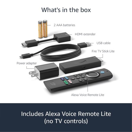 Amazon Fire TV Stick Lite with Alexa Voice Remote Lite (2nd Generation ...