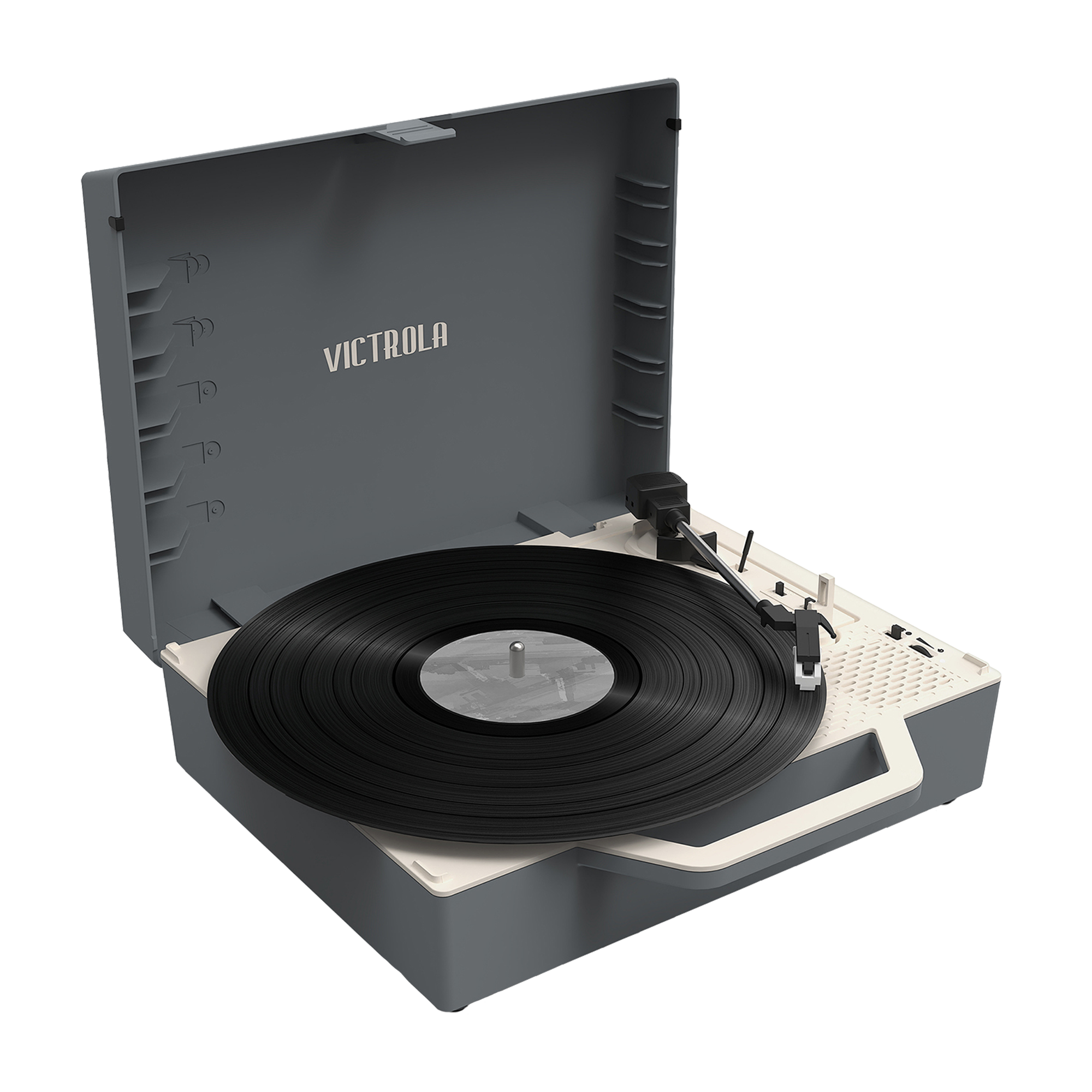 Victrola Re-Spin Sustainable Suitcase Record Player - Graphite Grey ...